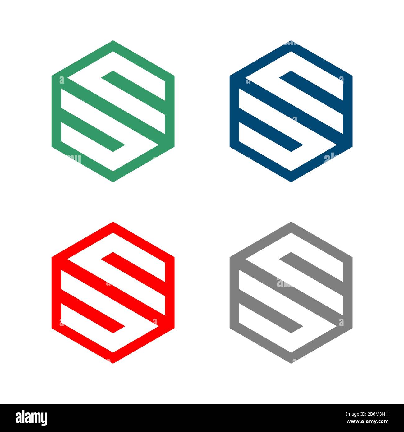 Hexagon shape logo hi-res stock photography and images - Alamy