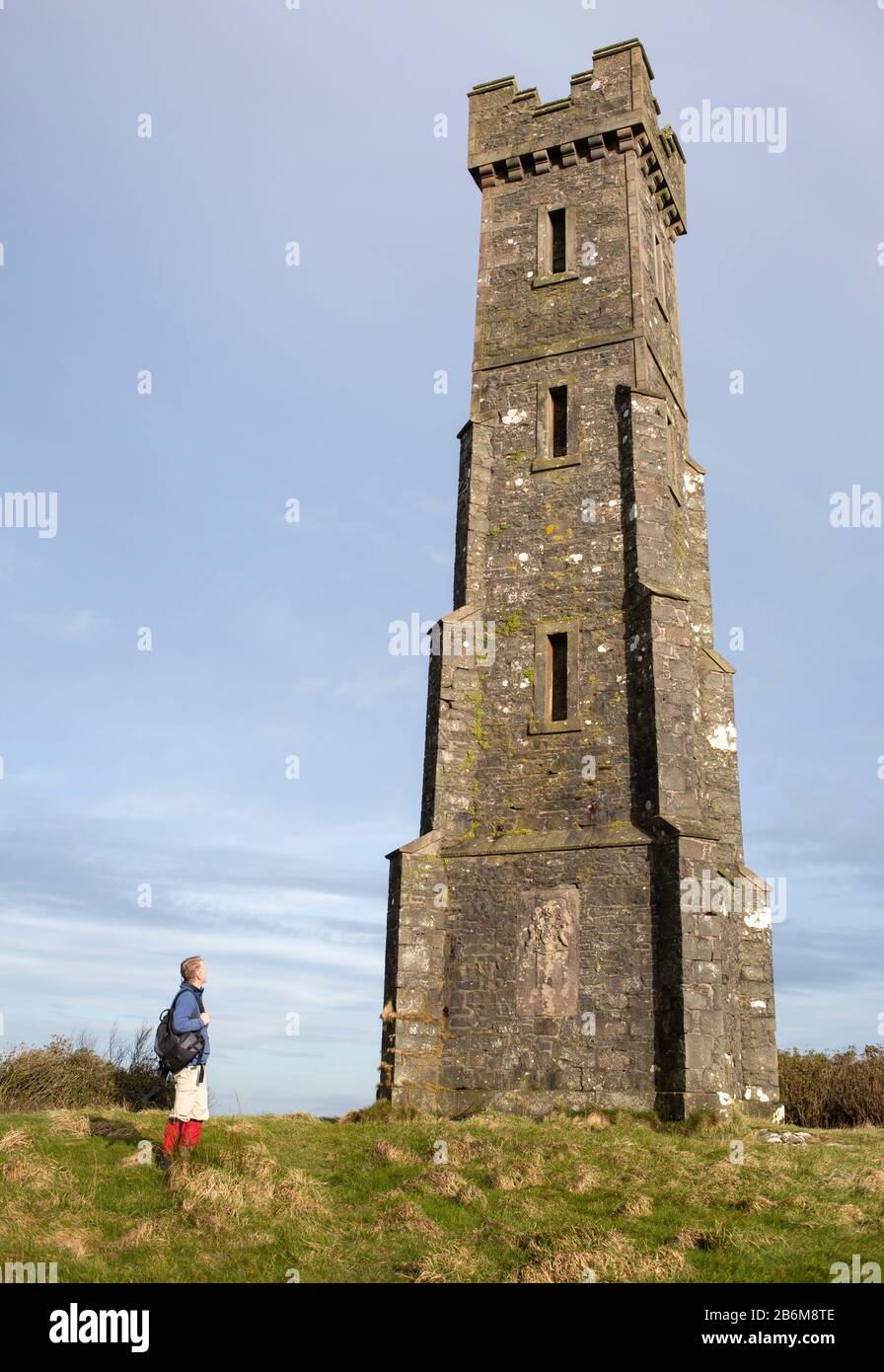 A castellated tower on top of Tor of Craigoch (Iron Age Hill Fort ...