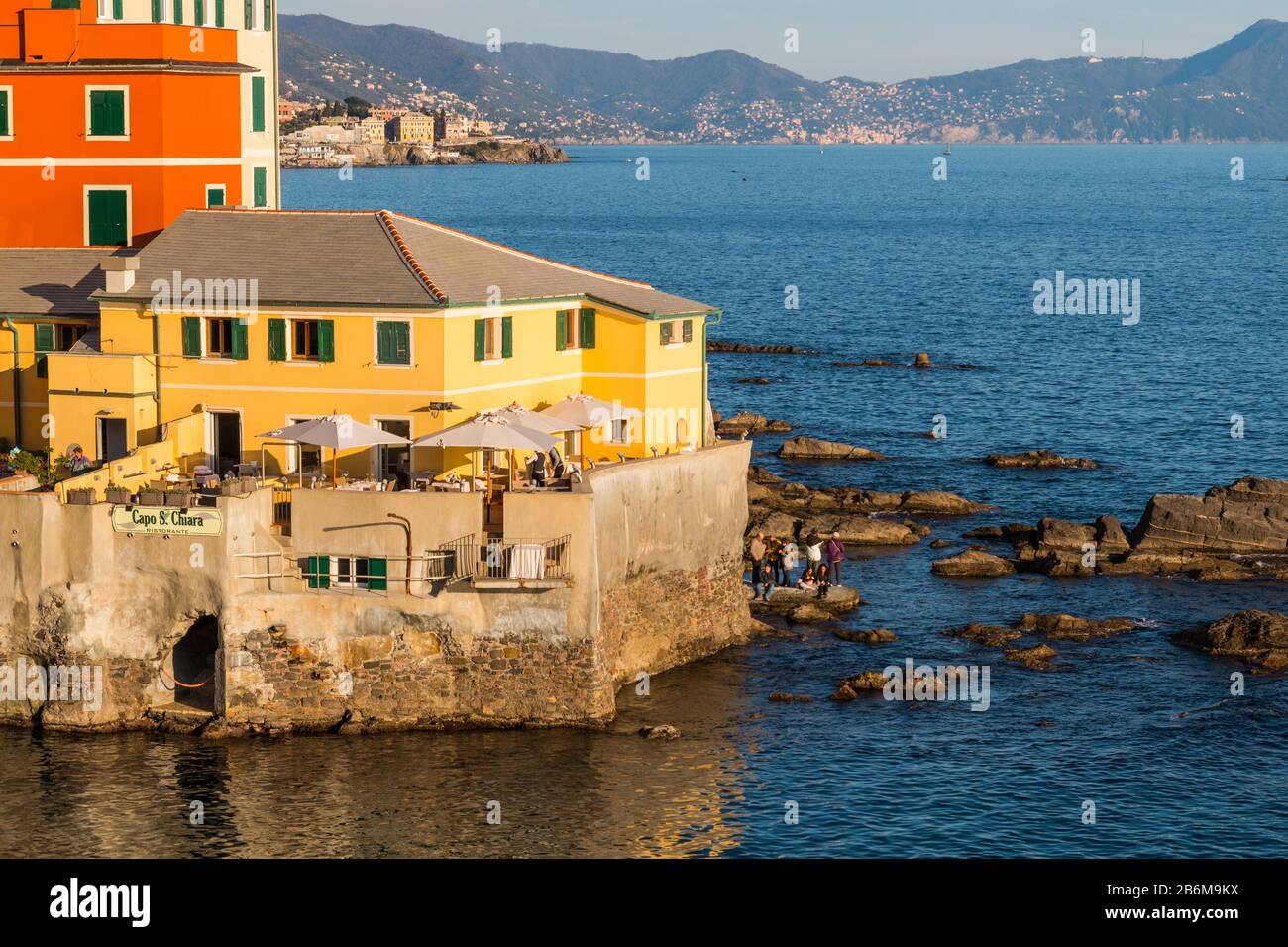 Glimpse of Genoa Boccadasse, Liguria, Ligurian Sea, Italy Stock Photo ...