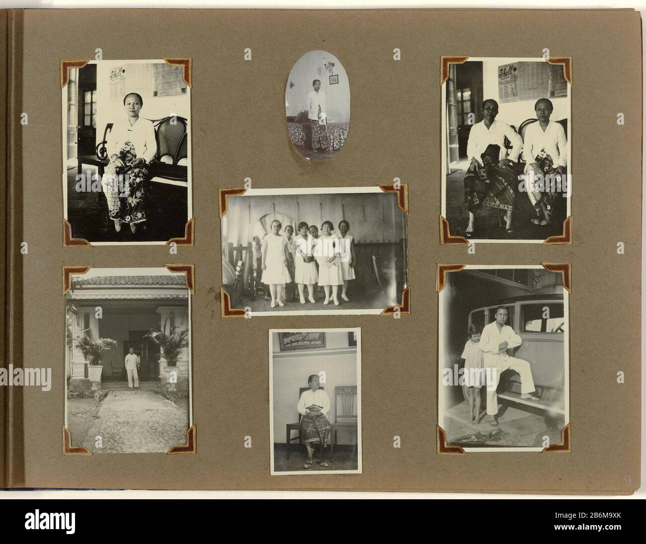 Familie Album Leaf with nine pictures of different members of the ...