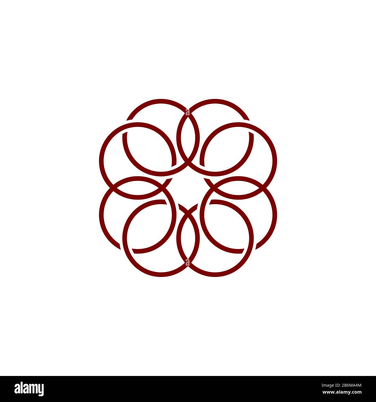 Red Ring Petal Flower Logo Template Illustration Design. Vector EPS 10 ...
