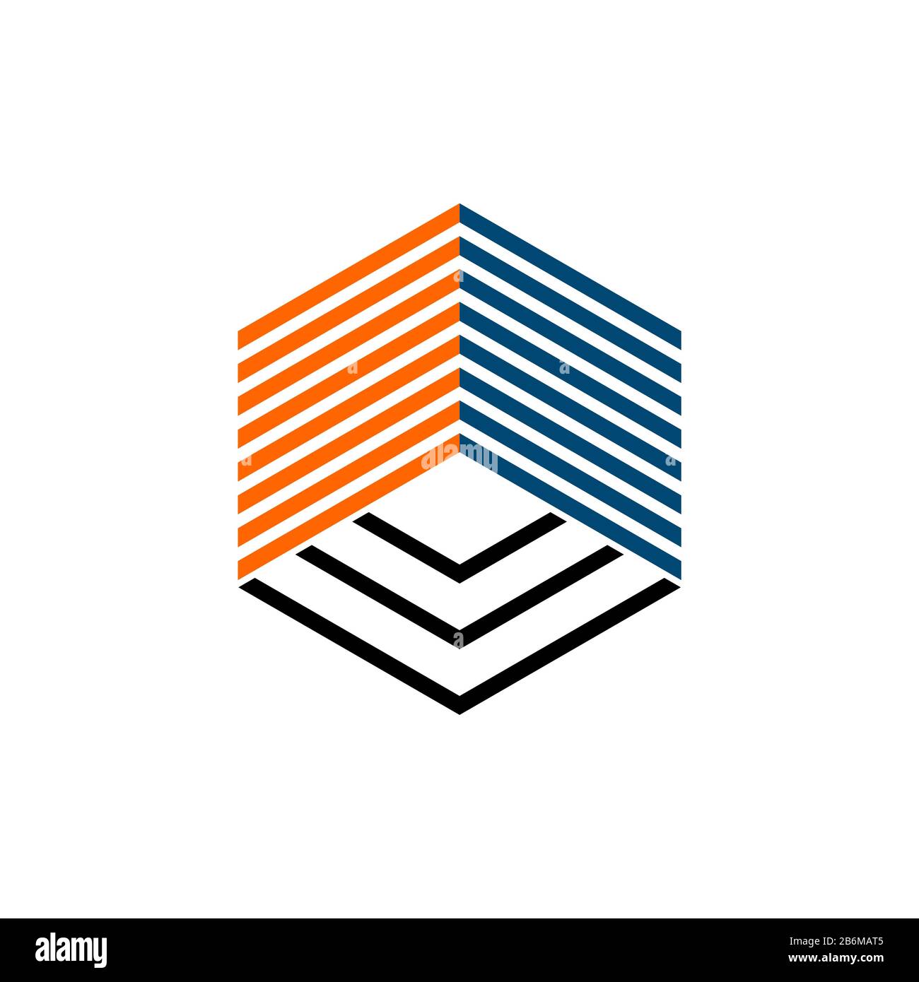 Hexagon Line Logo Template Illustration Design. Vector EPS 10 Stock ...