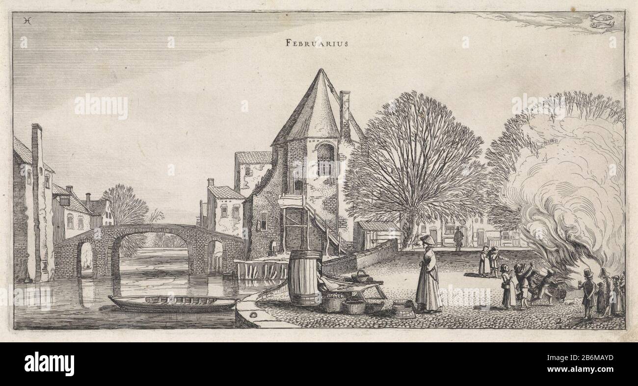 Februari Februarius (titel op object) De twaalf maanden (serietitel ...