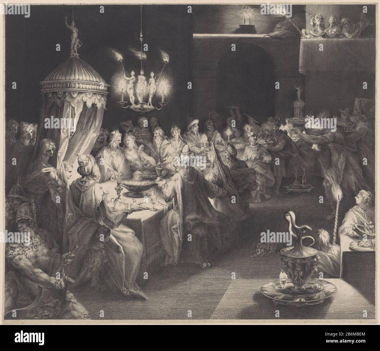 Feestmaal van Belsassar The feast of Belshazzar king of Babylon, with ...
