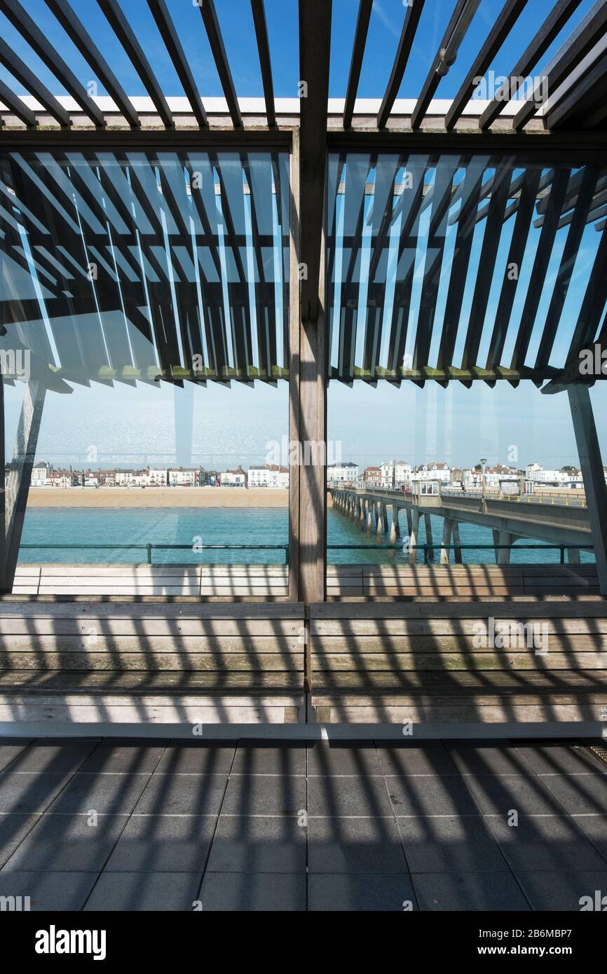 Deal Pier Kitchen, designed by Niall McClaughlin Associates, the timber ...