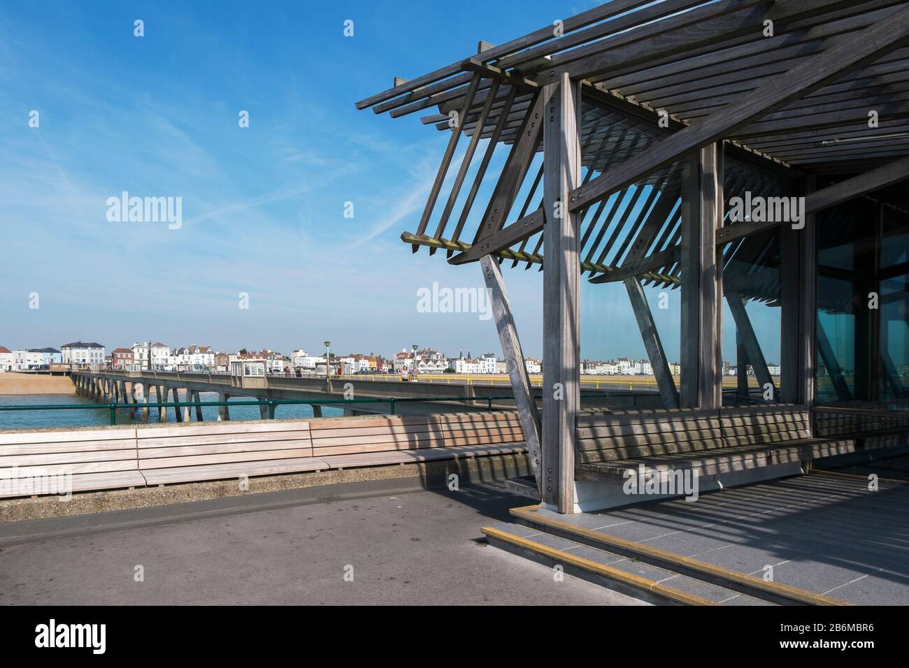 Deal Pier Kitchen, designed by Niall McClaughlin Associates, the timber ...