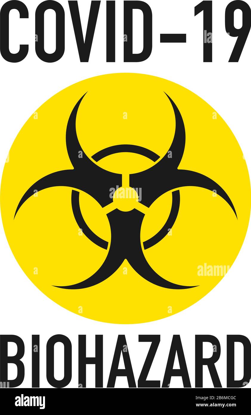 COVID-19 Biohazard sign. Flat style illustration Stock Vector Image ...