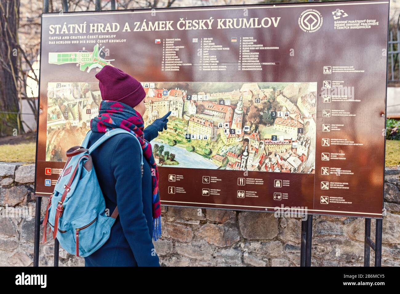 Czech republic cesky krumlov map hi-res stock photography and images ...