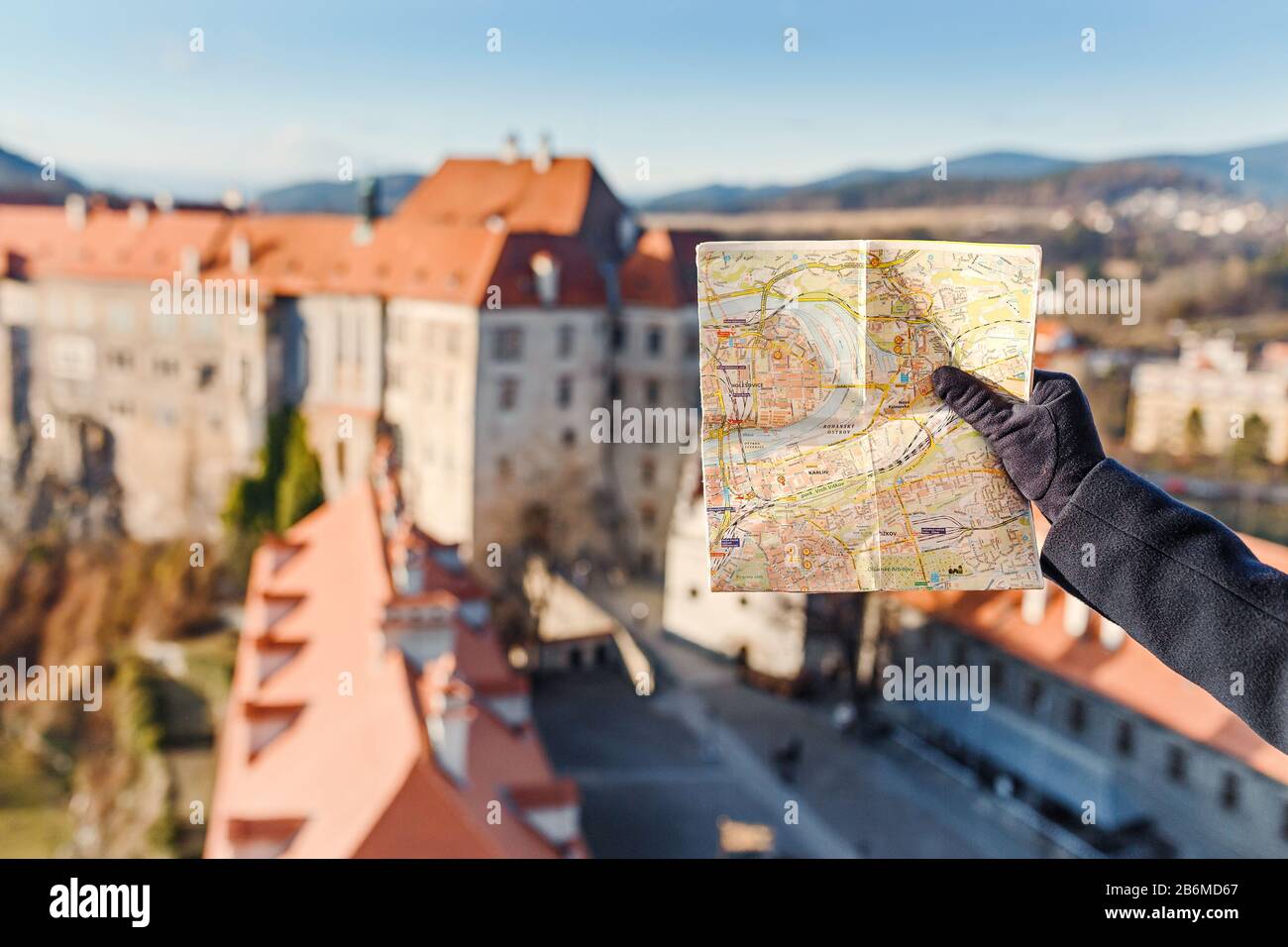 Czech republic cesky krumlov map hi-res stock photography and images ...