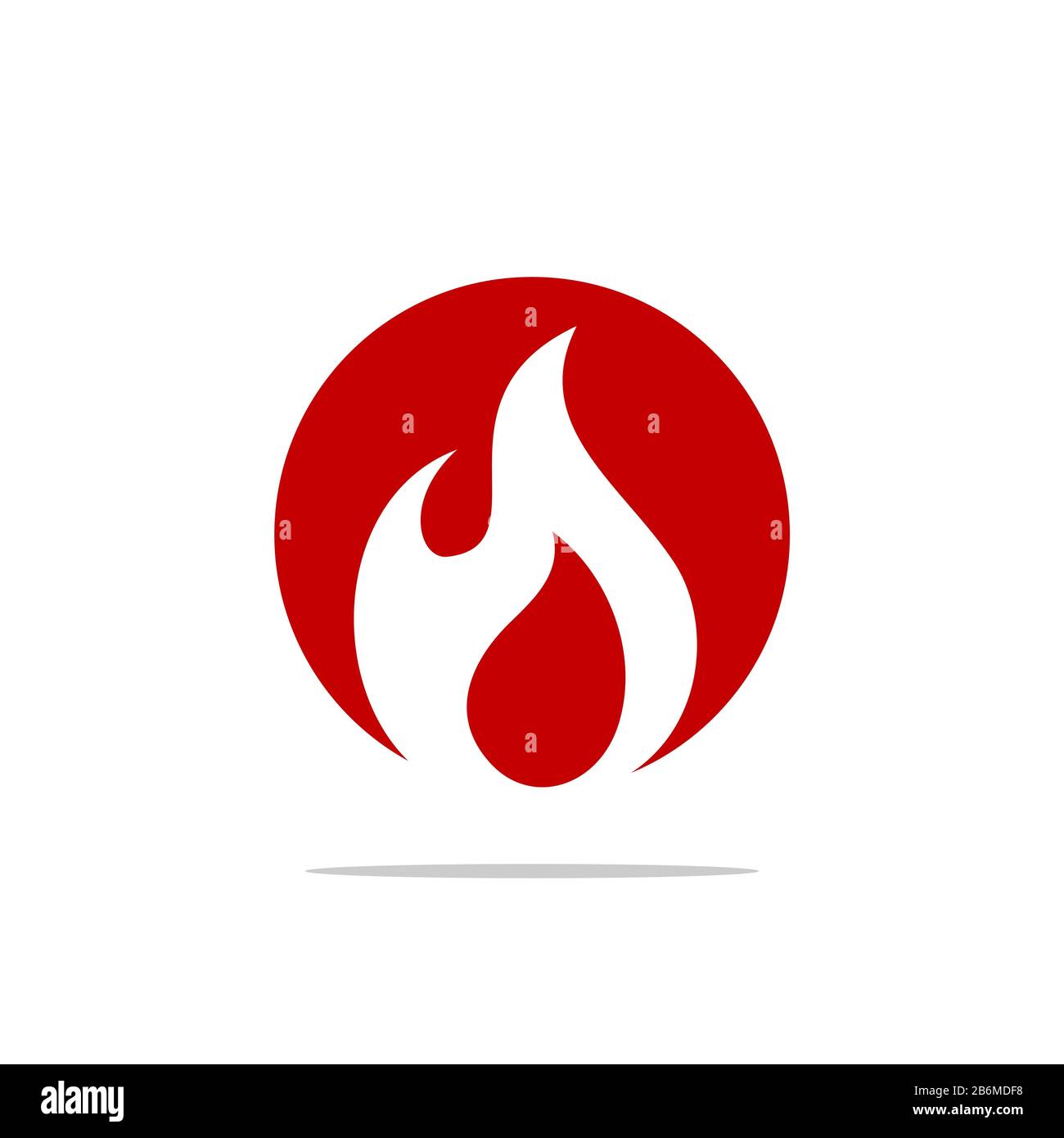 Red Burn Fire Flammable Logo Template Illustration Design. Vector EPS ...