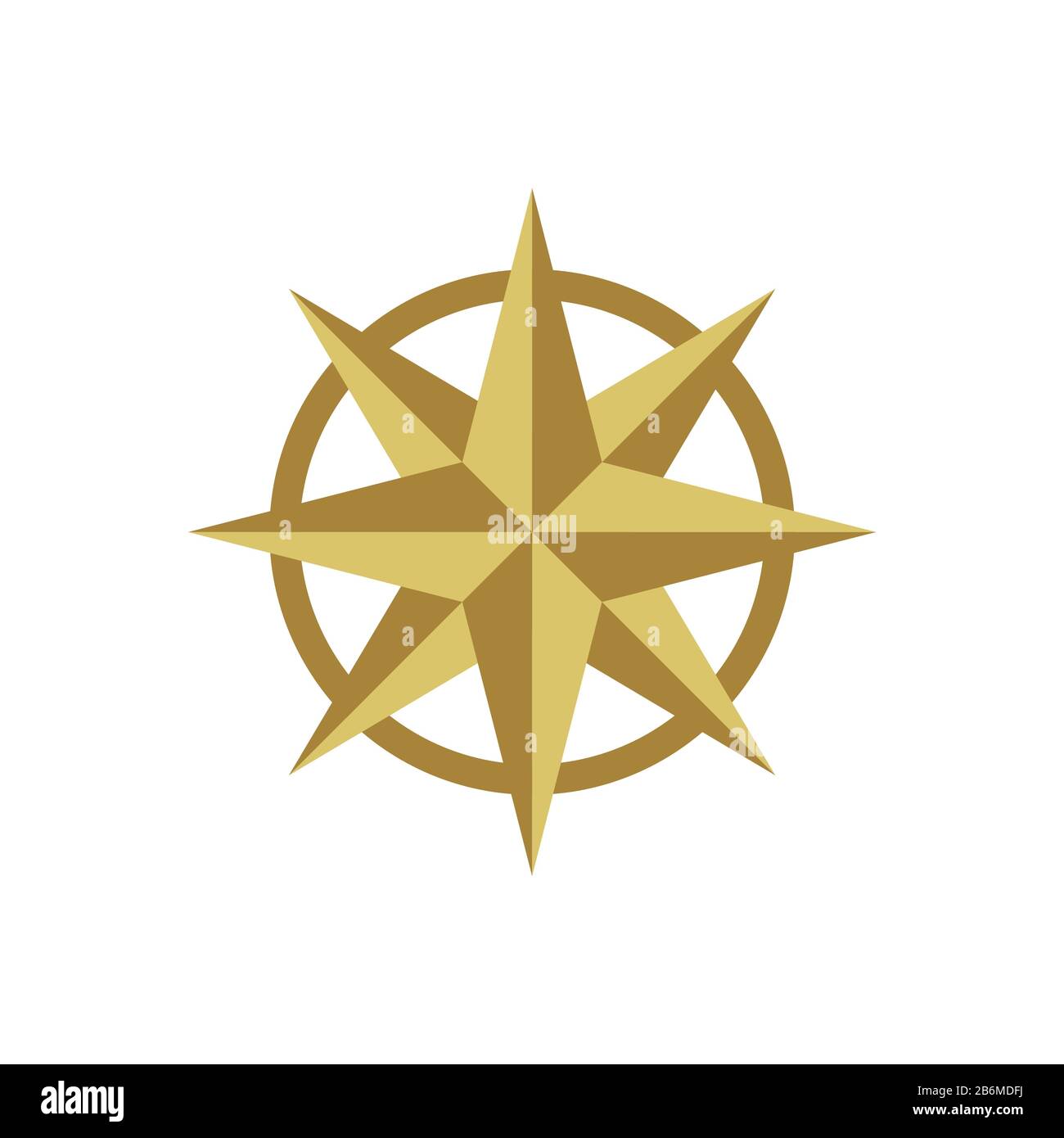 Gold Compass Rose Logo Template Illustration Design. Vector EPS 10 ...