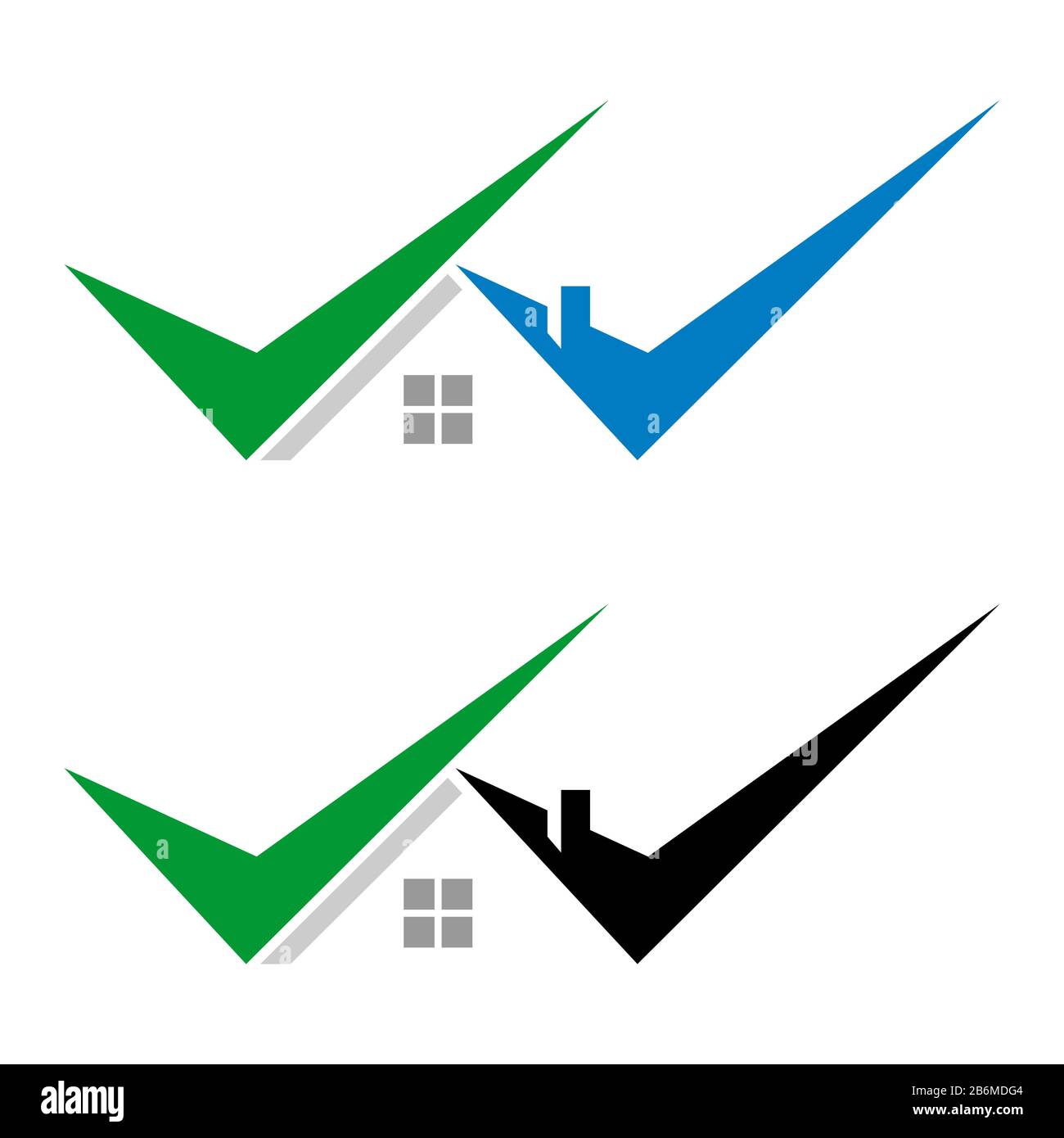 Check Mark Home Real Estate Logo Template Illustration Design. Vector ...