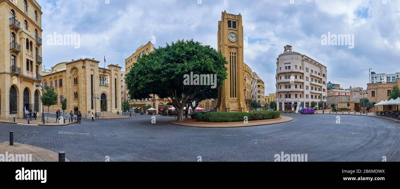 Nejmeh Square, Place de l'Etoile, Beirut, Lebanon Stock Photo - Alamy