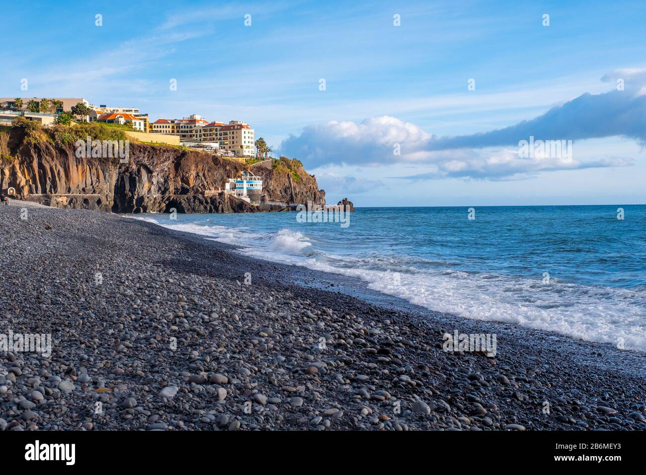 Formosa black beach in Funchal, Madeira island Stock Photo - Alamy