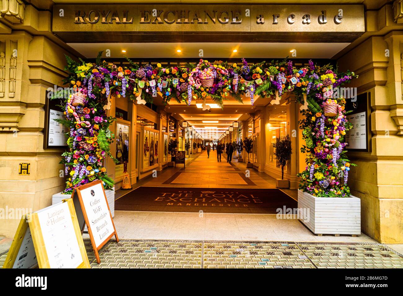 Royal Exchange Arcade, Manchester Stock Photo - Alamy