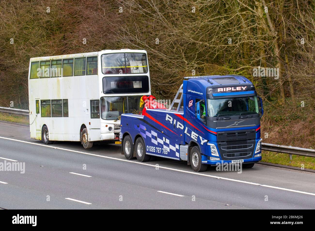 2003 Dennis Trident double decker old bus, a barn or garage find, being ...