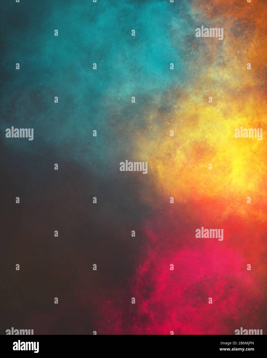 Hand drawn illustration or drawing of an abstract colorful background ...