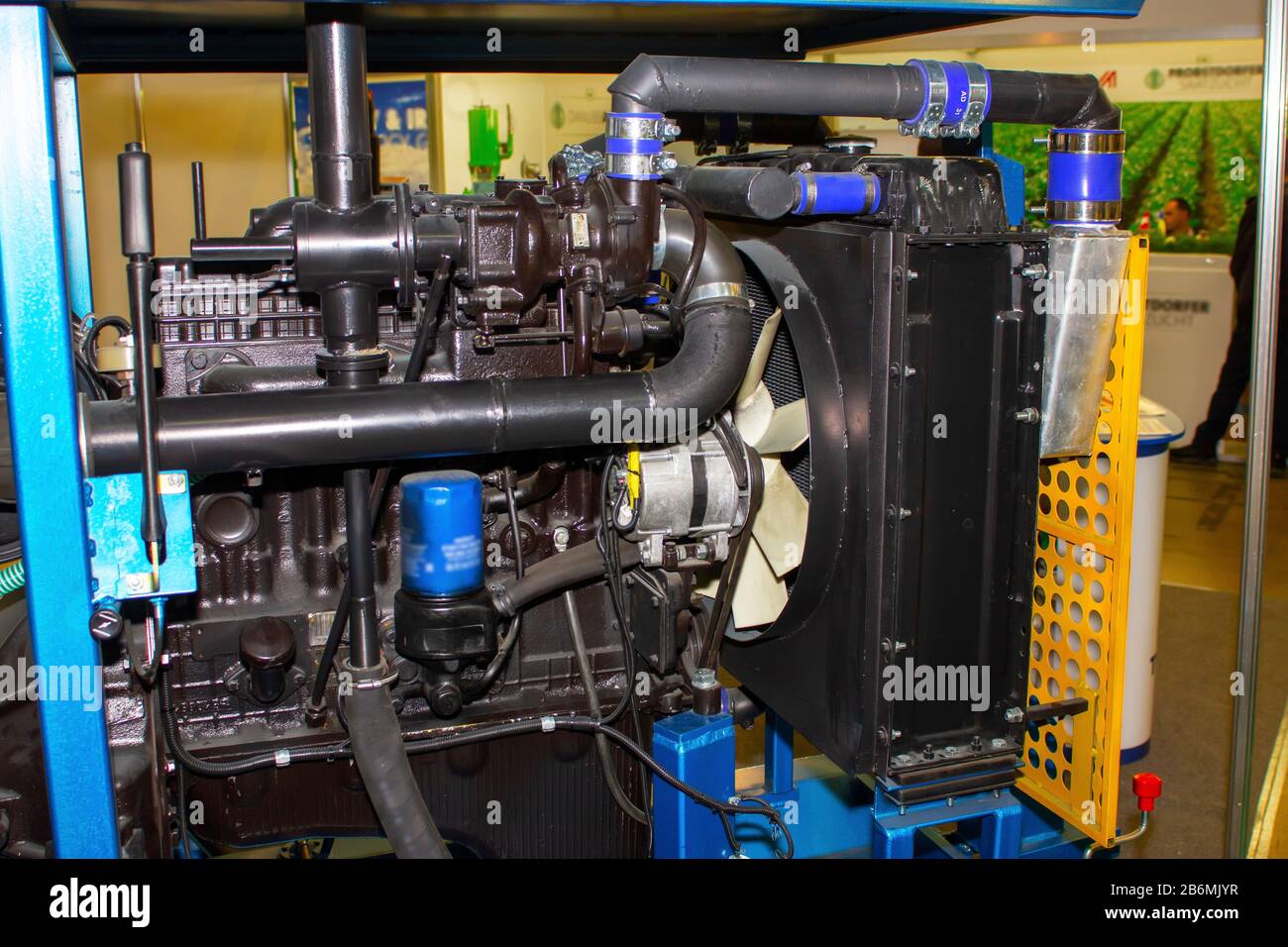 Diesel engine for agricultural use. Power generator Stock Photo - Alamy