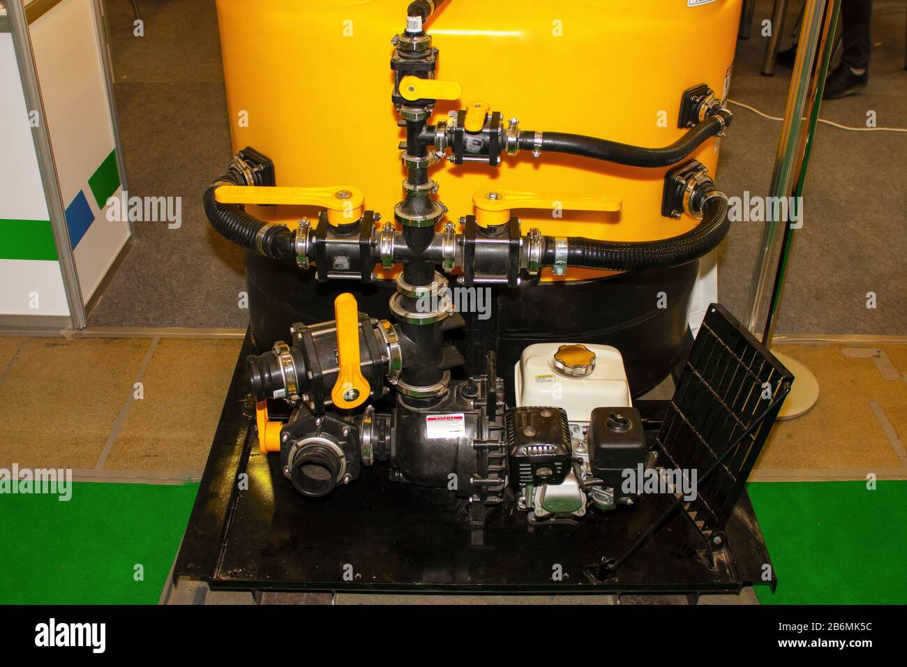 Large white tank for water and industrial needs. Big water tank with ...