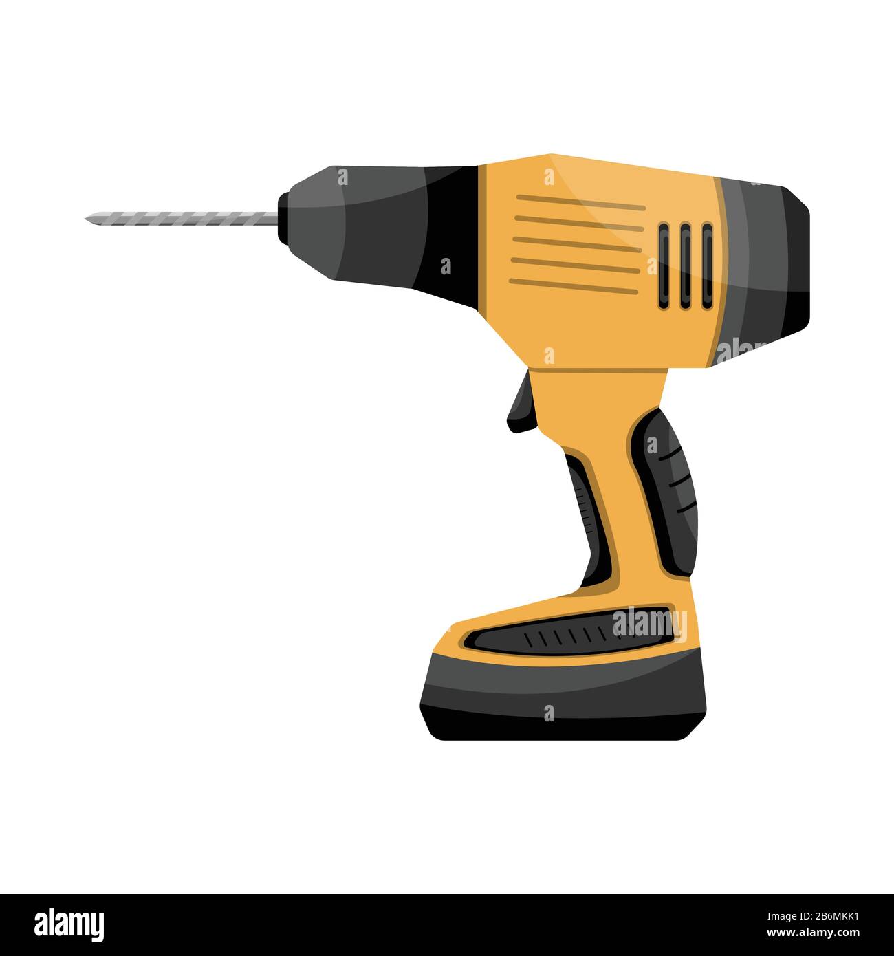 Pliers screwdriver on yellow Stock Vector Images - Alamy