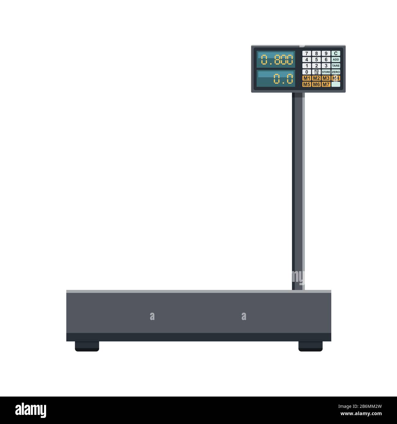 Cartoon floor digital weight . Vector illustration Stock Vector Image ...