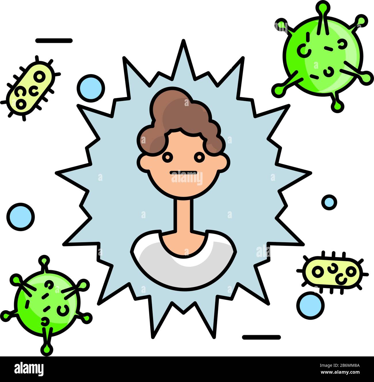 Concept of immunity system. Flat style illustration Stock Vector Image ...