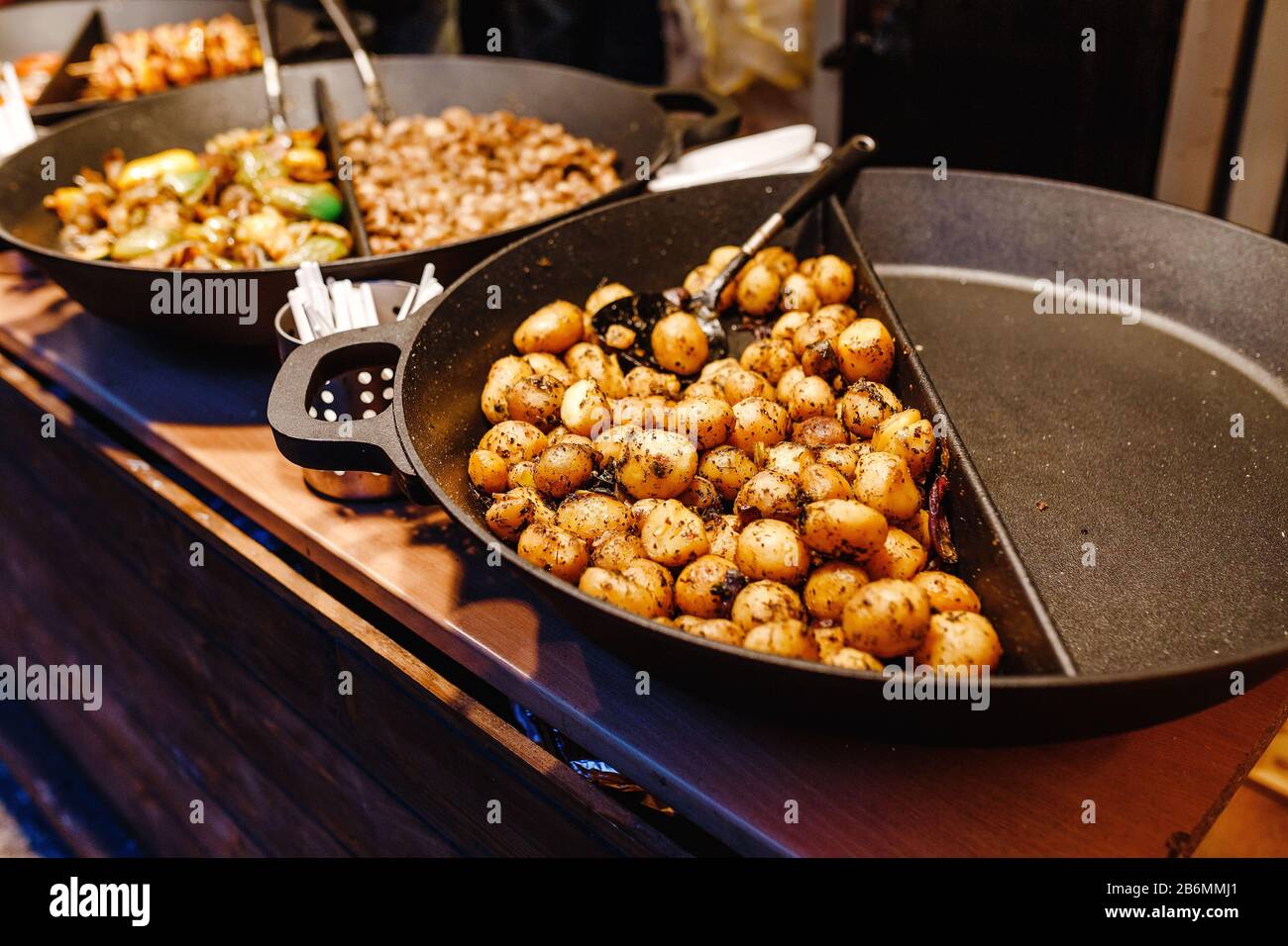 street food, fried or baked potato Stock Photo - Alamy