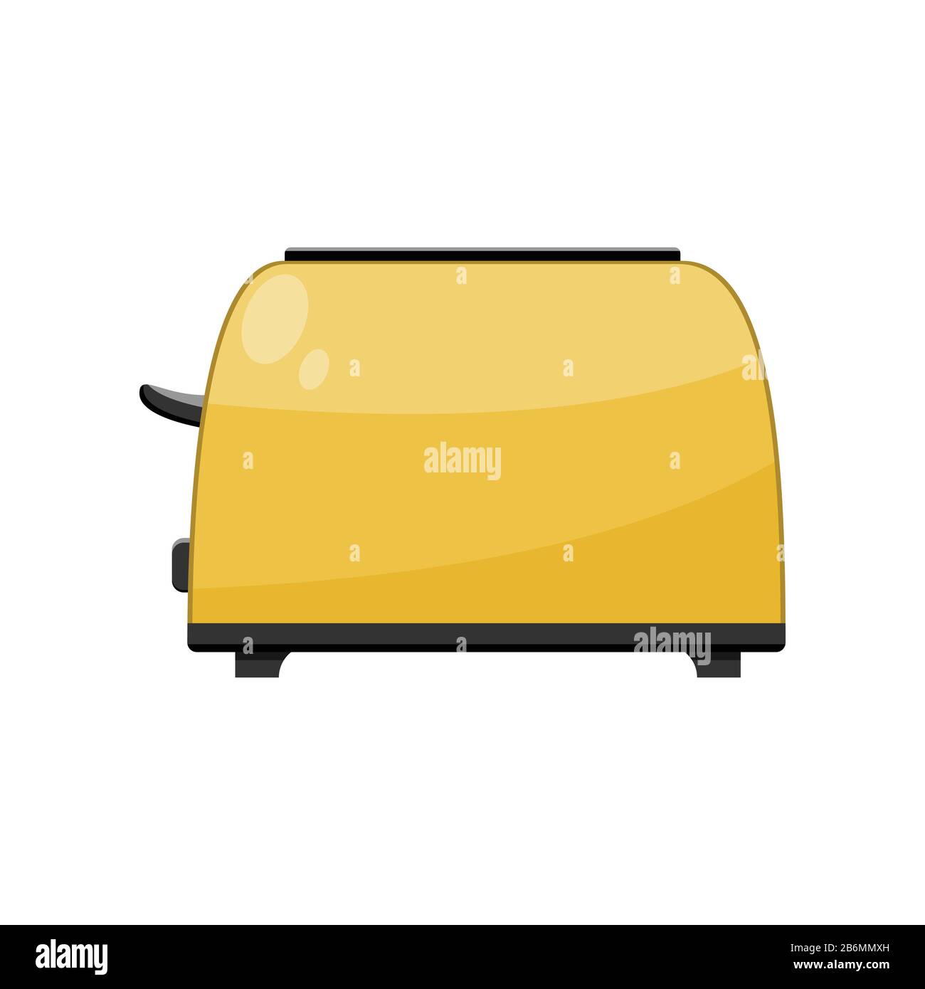 Cartoon kitchen yellow toaster. Vector illustration Stock Vector Image ...