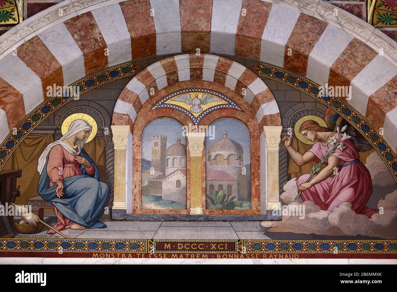 The Annunciation Mosaics in the Tympanum of Notre-Dame de la Garde ...