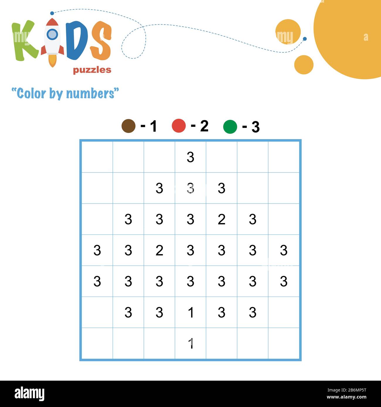 Color by numbers. Mathematical pixel puzzle. Easy colorful worksheet ...
