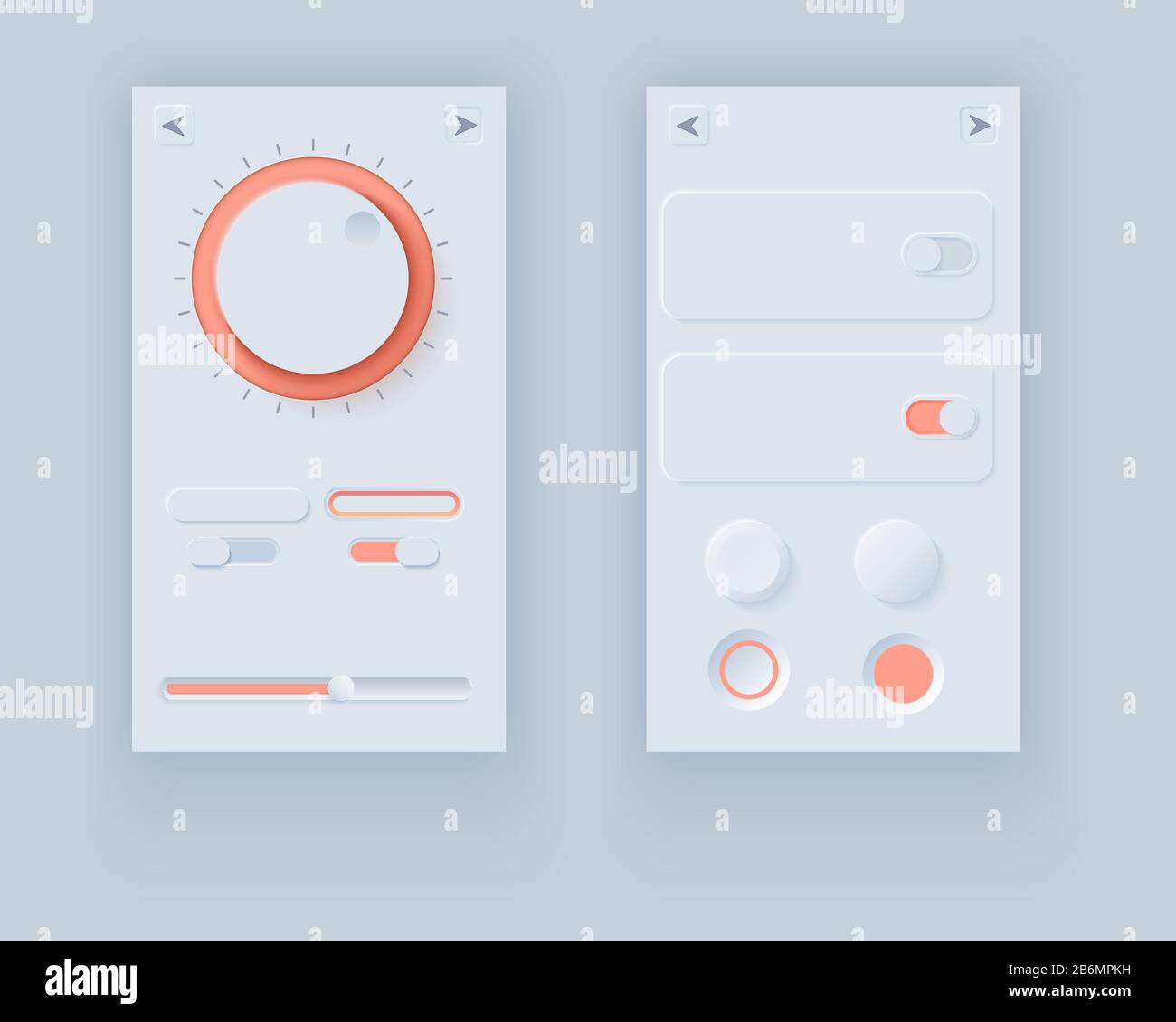 Neumorph UI kit Stock Vector Image & Art - Alamy
