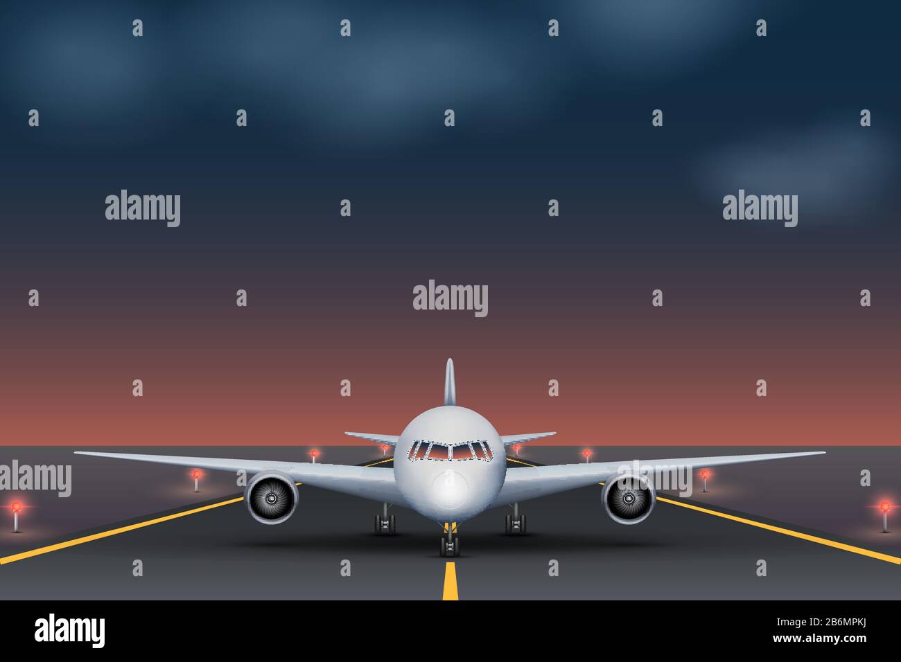 Cockpit night flight Stock Vector Images - Alamy