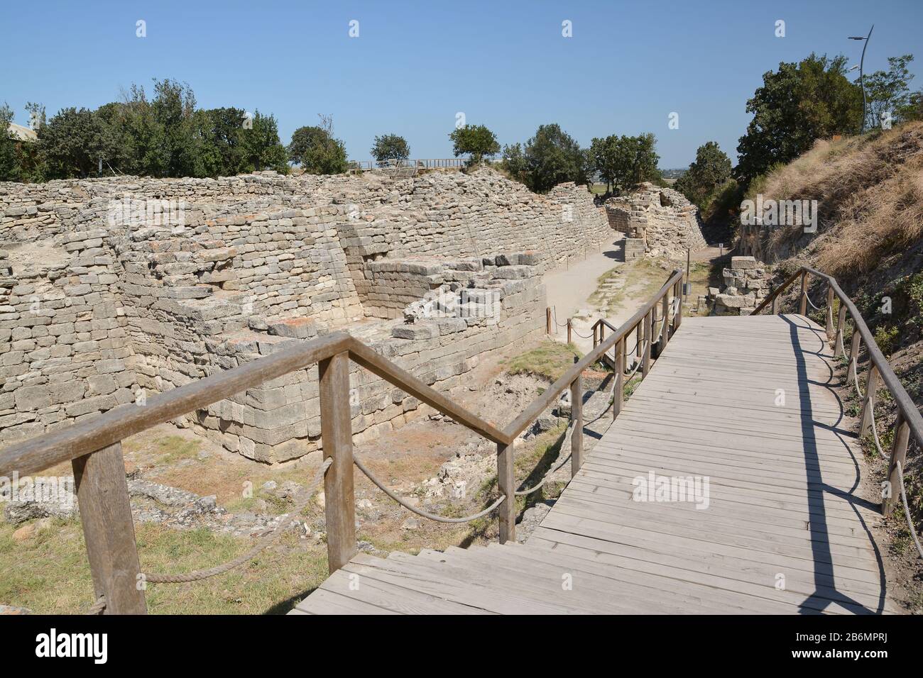 The ruins of the legendary ancient city of Troy near Canakkale, Turkey ...