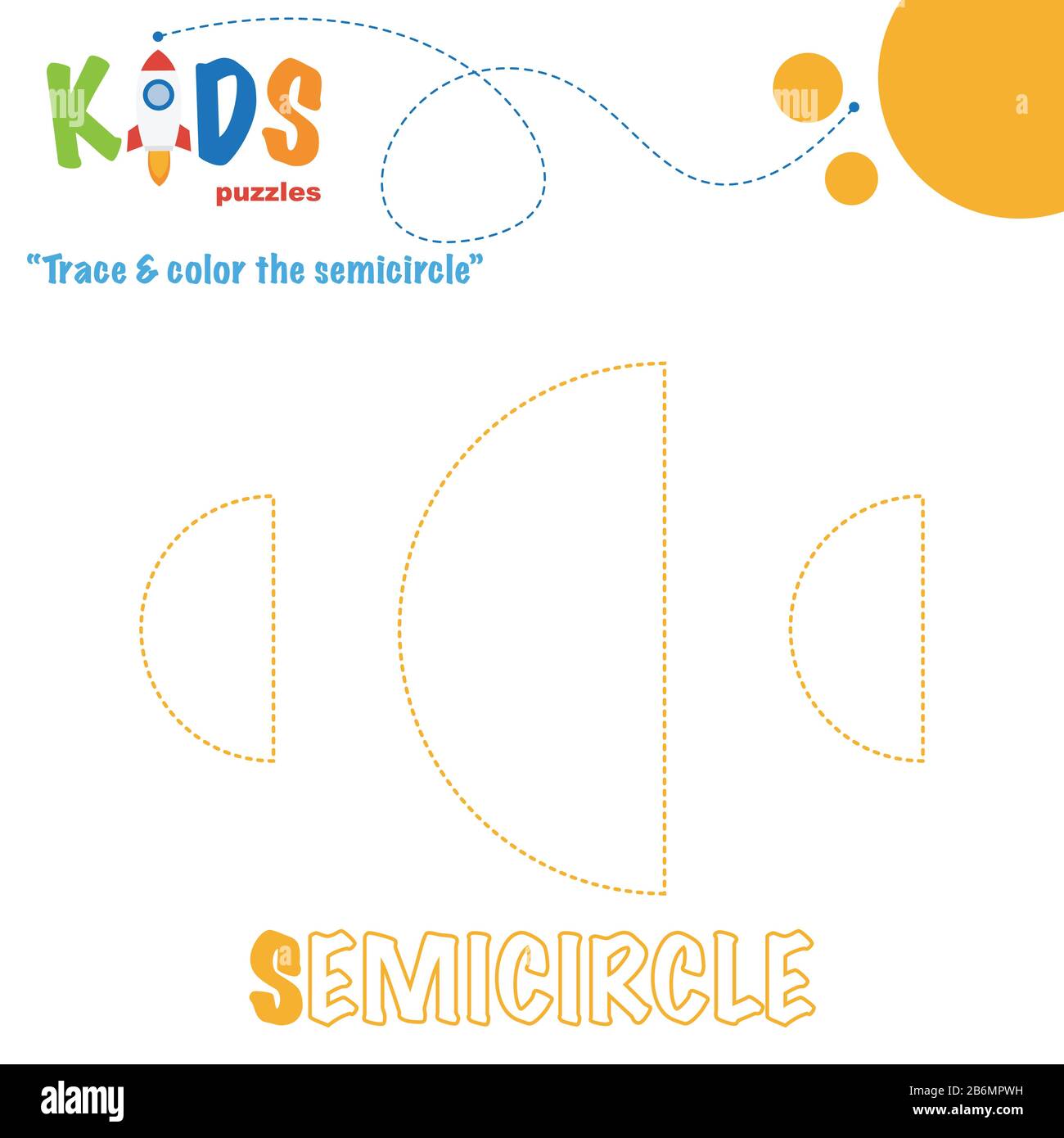 Semicircle tracing Stock Vector Images - Alamy