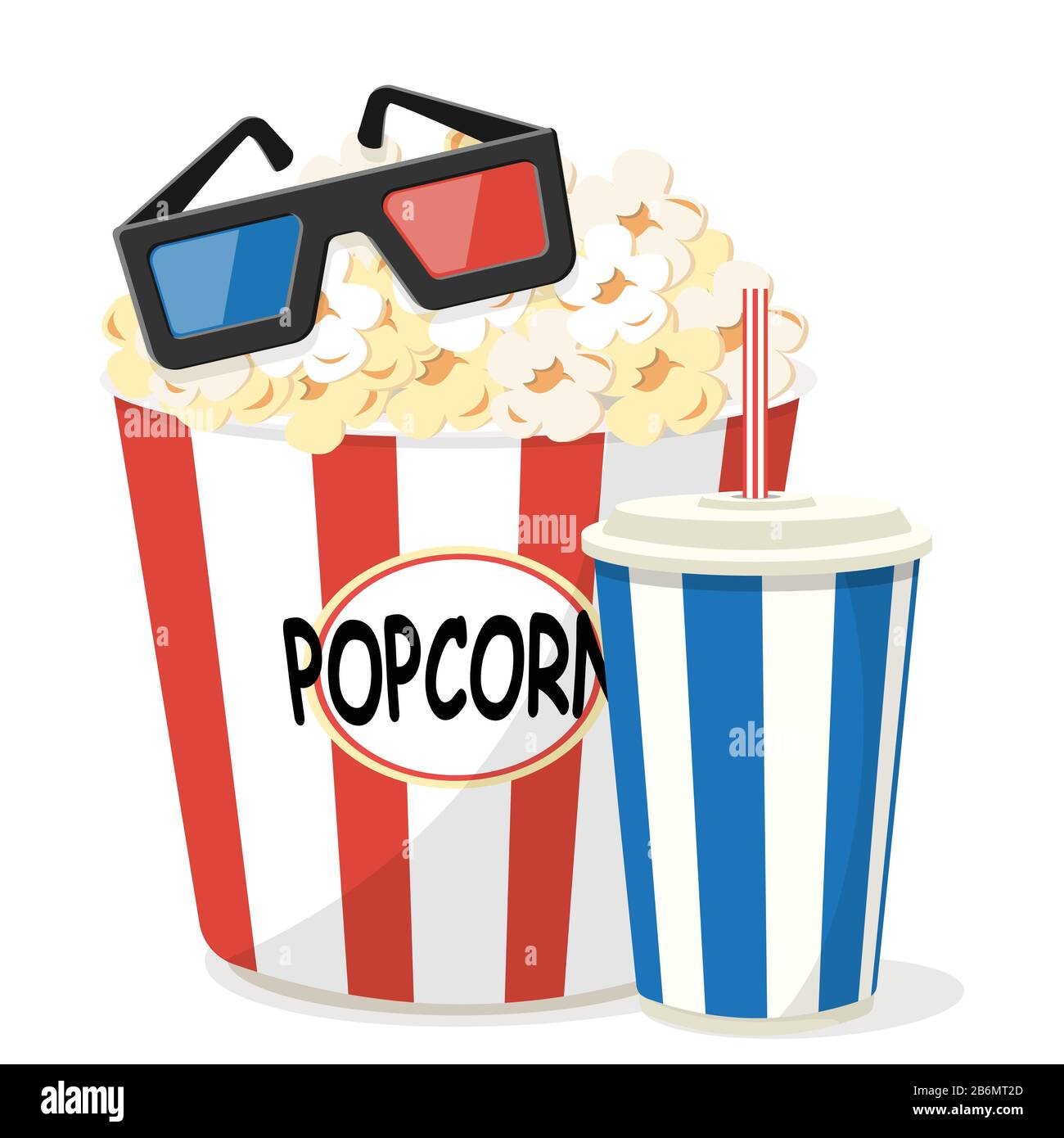 Popcorn tickets cinema icon Cut Out Stock Images & Pictures - Alamy