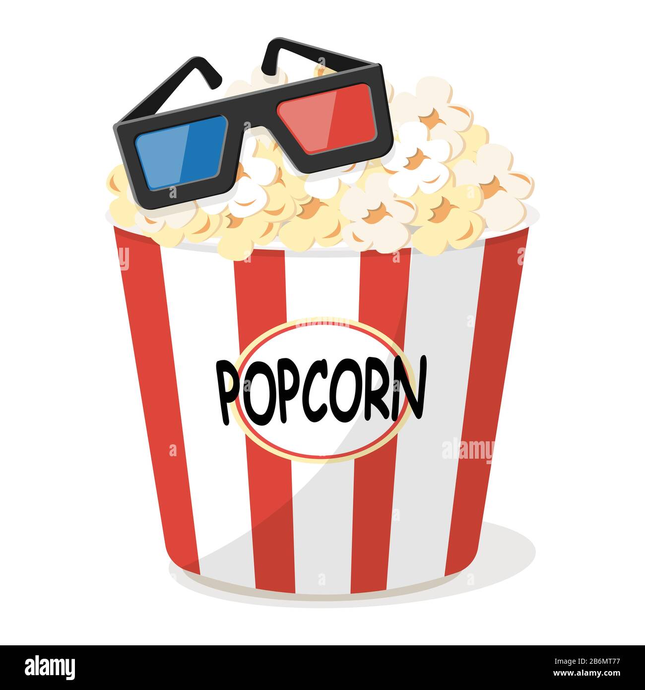 Classic popcorn bucket. Red-and-white striped popcorn bucket Stock ... Classic popcorn bucket. Red-and-white striped popcorn bucket Stock ...