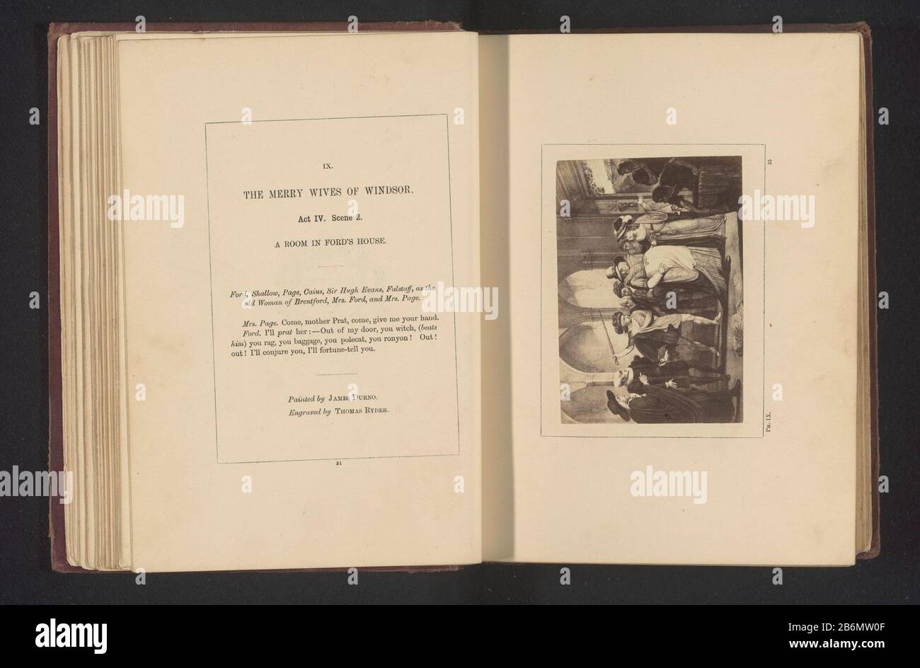 Fotoreproductie van een prent naar een schilderij door James Durno ...