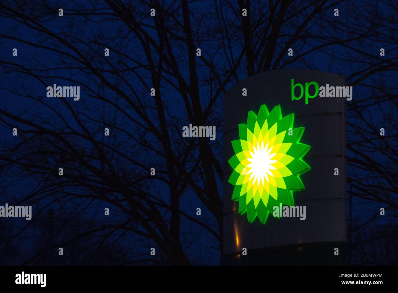 BP petrol station logo Stock Photo - Alamy