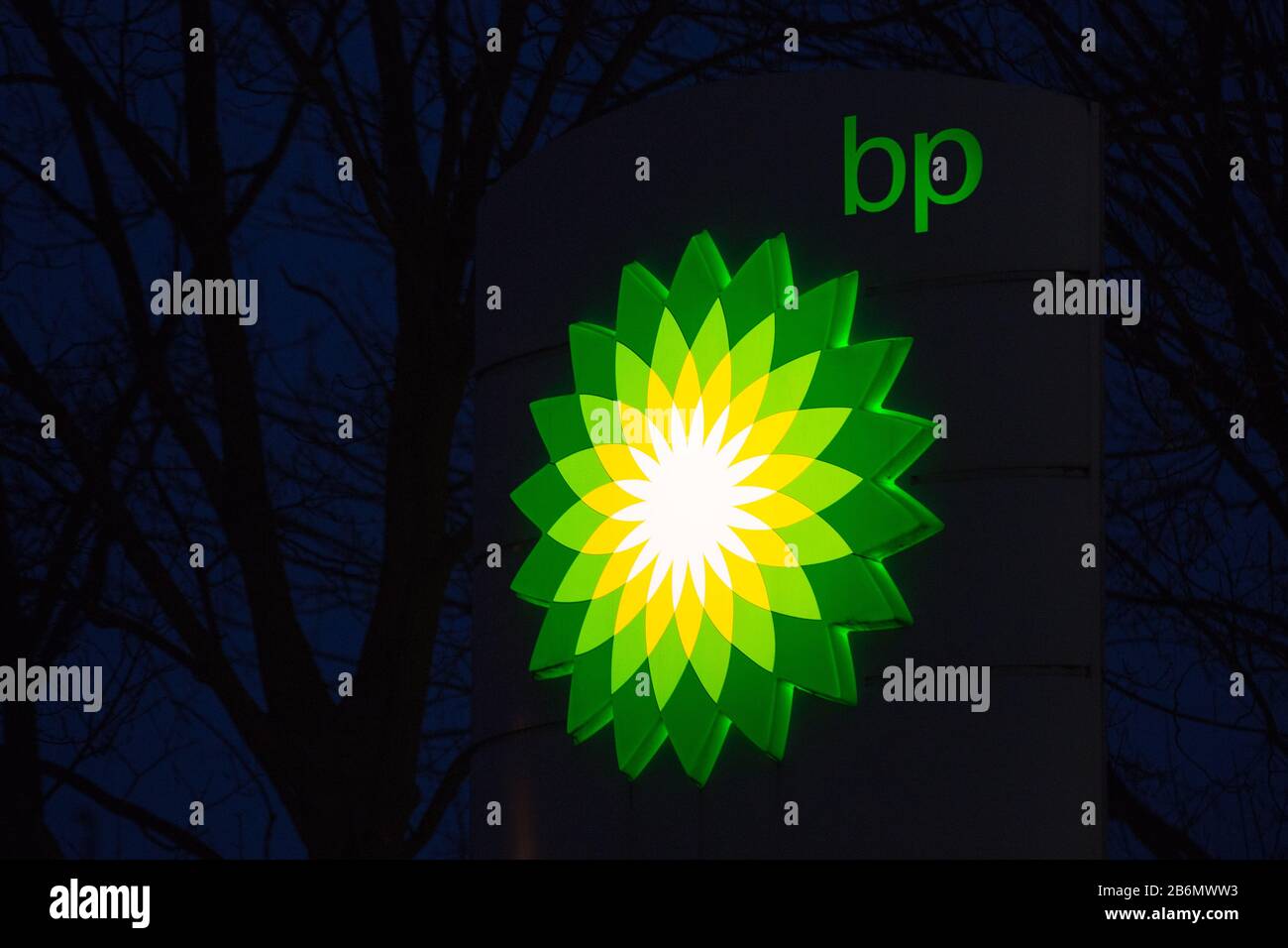 BP petrol station logo Stock Photo - Alamy