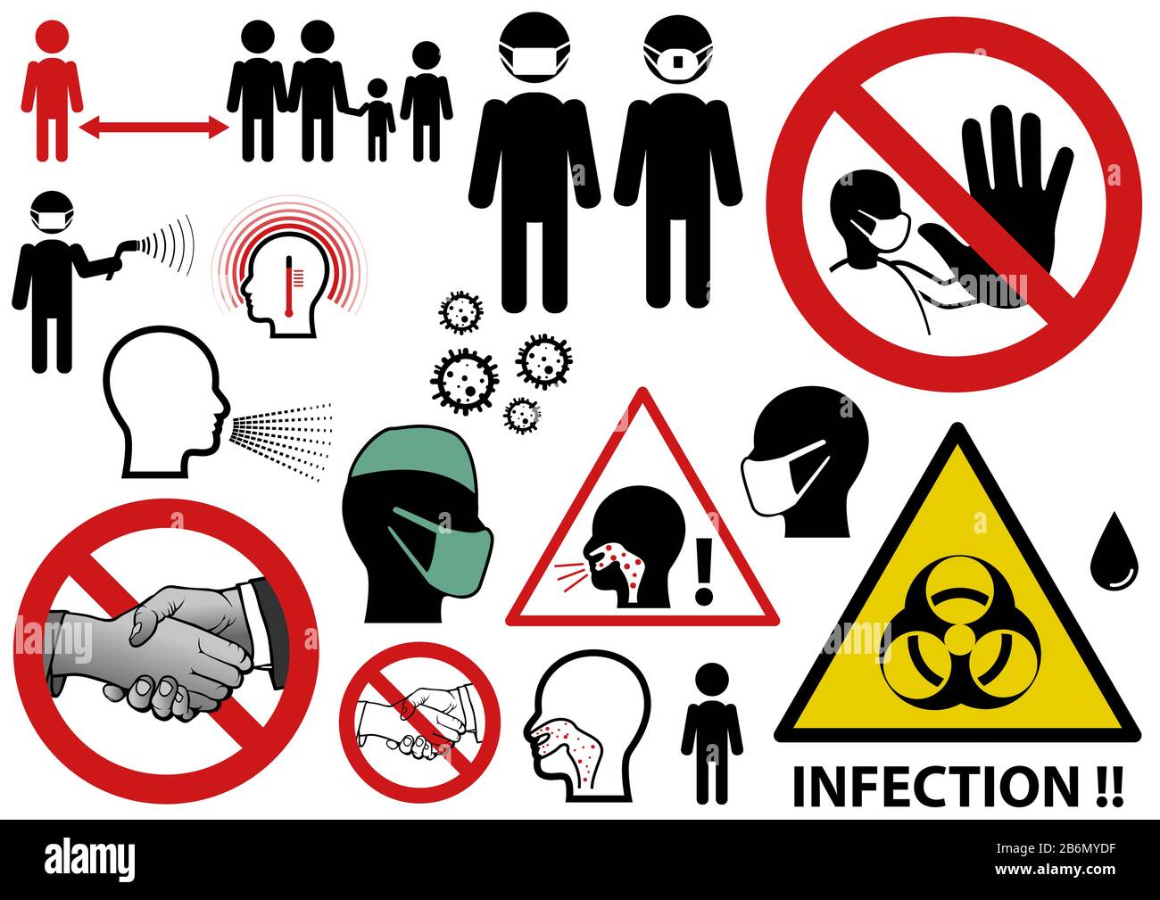 Infectious Threat Icons and Symbols Stock Vector Image & Art - Alamy