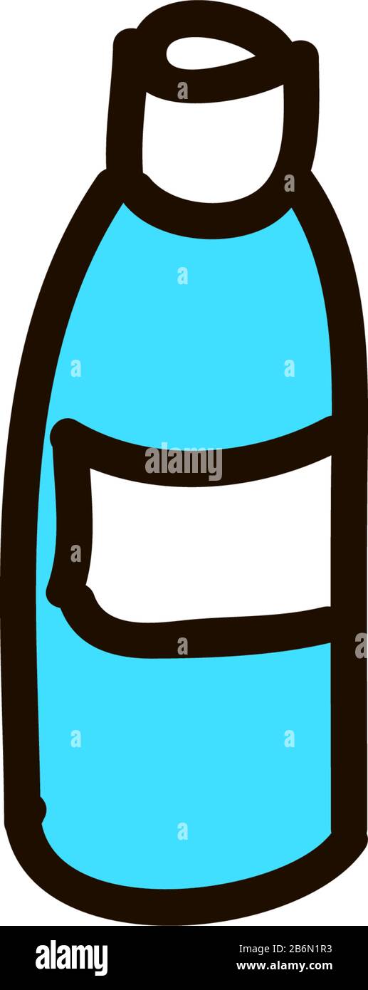 Glass bottle water on Stock Vector Images - Alamy