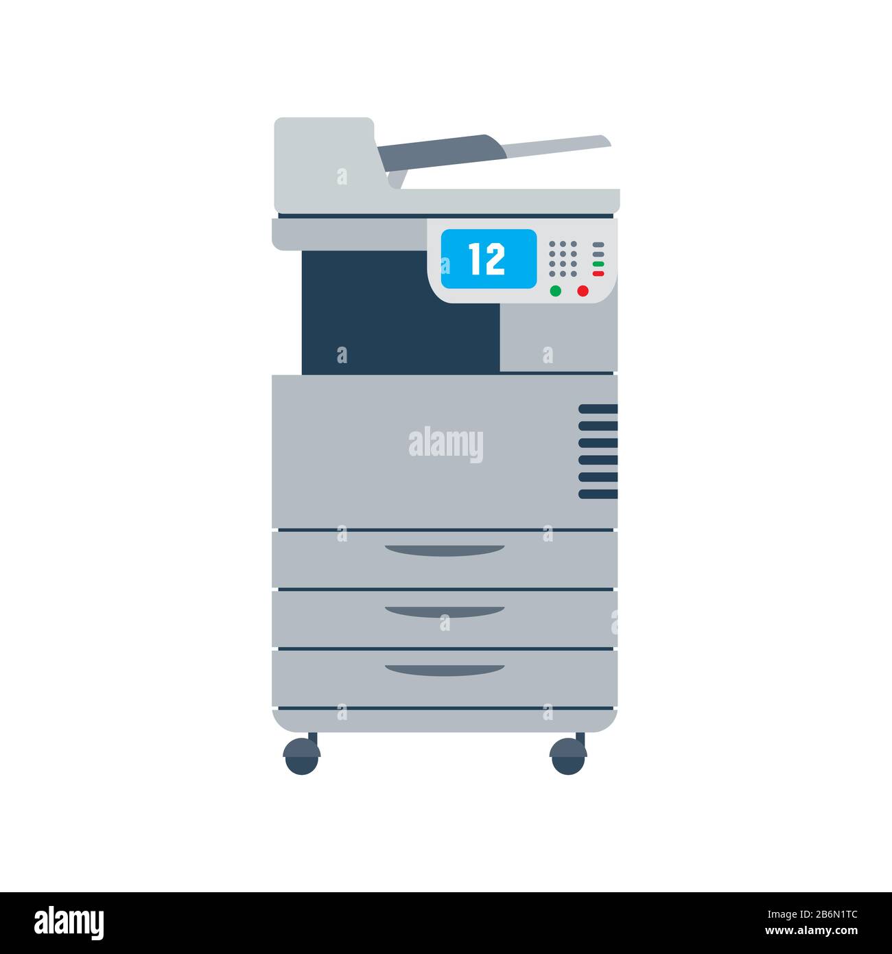 copy machine or photocopier,isolated on white background,flat vector ...