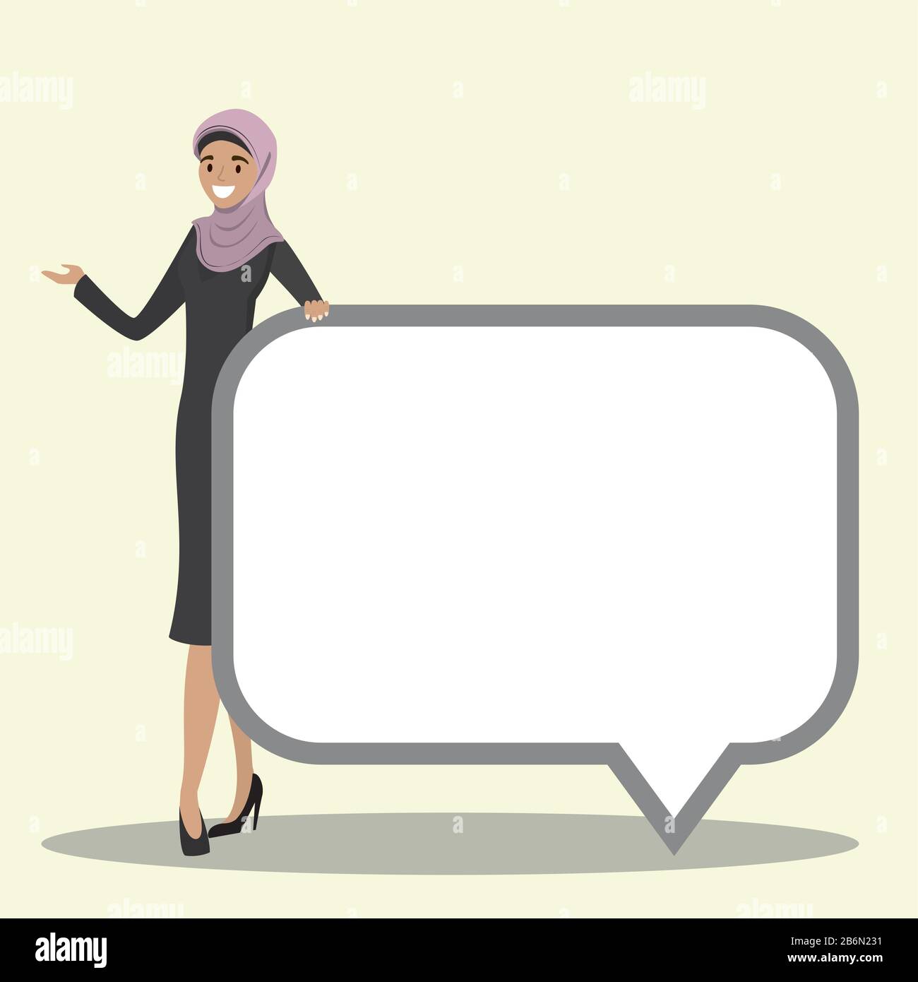 Young female hijab holding Stock Vector Images - Alamy