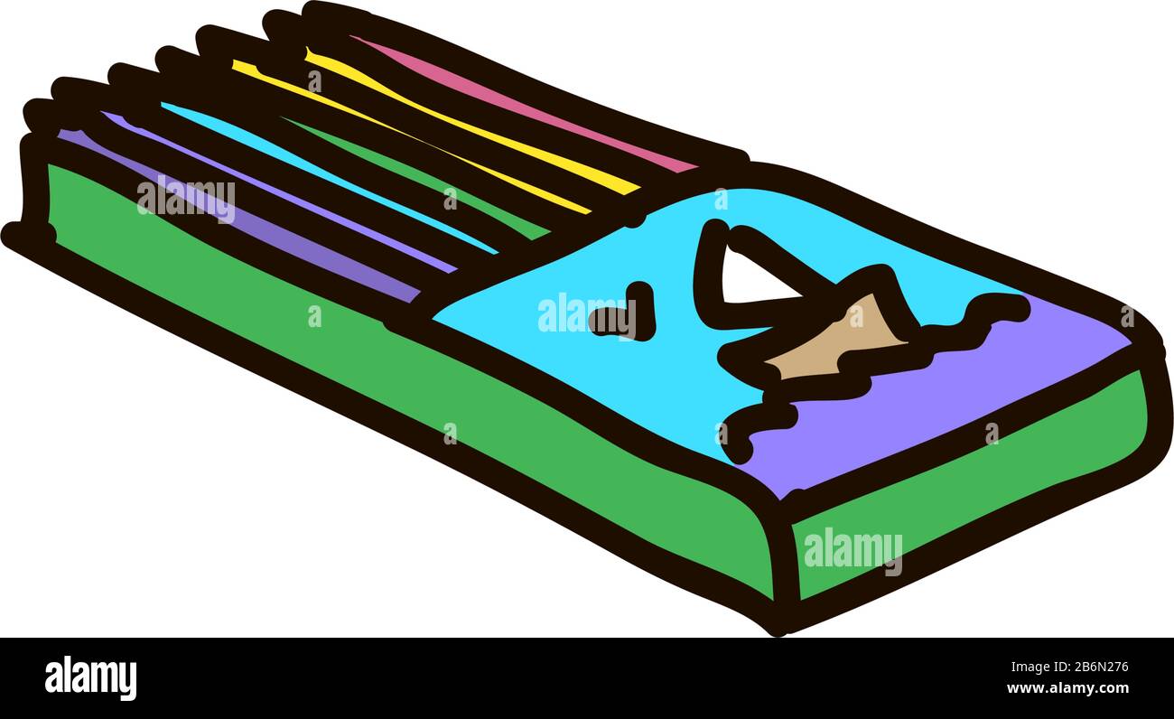 Wooden box on black Stock Vector Images - Alamy