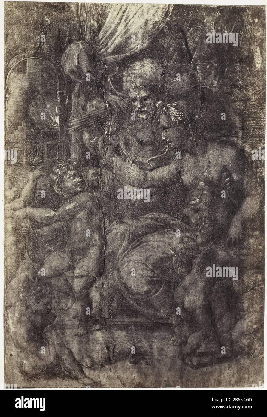 Fotoreproductie van tekening Raphael uit Windsor Castle, Maria met ...