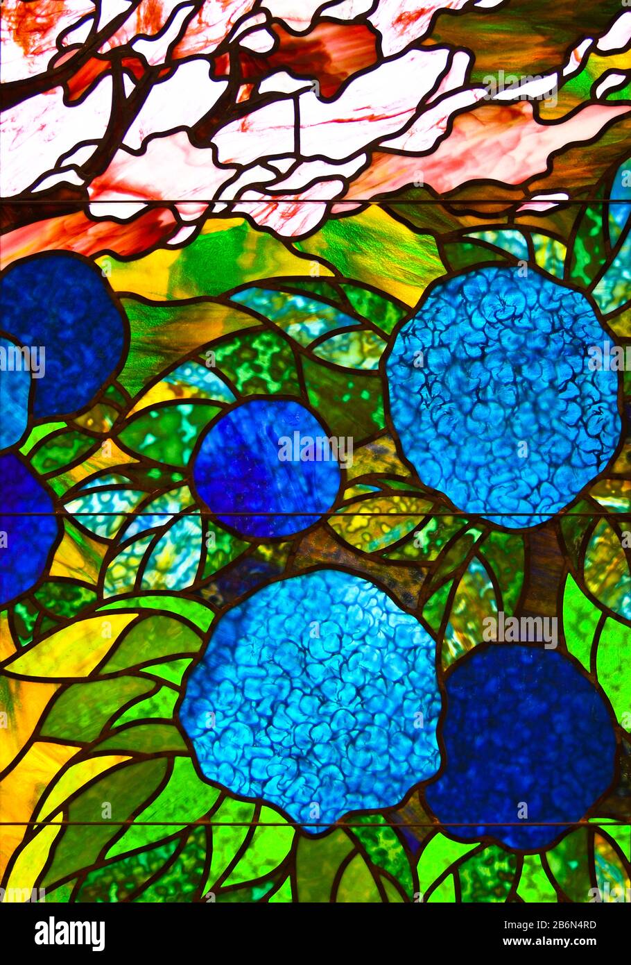 A Close up Image of Colorful Stained Glass Details Stock Photo - Alamy