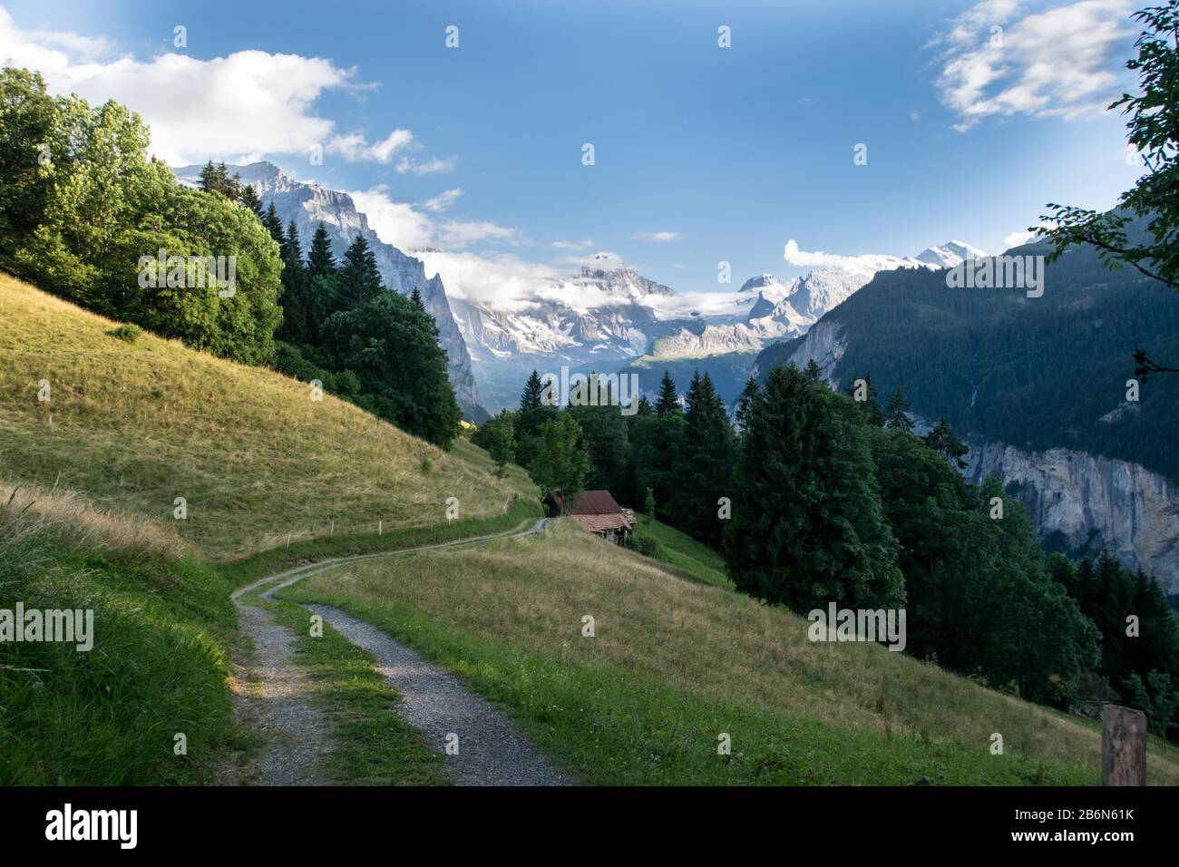 Switzerland mountains valley hi-res stock photography and images - Alamy