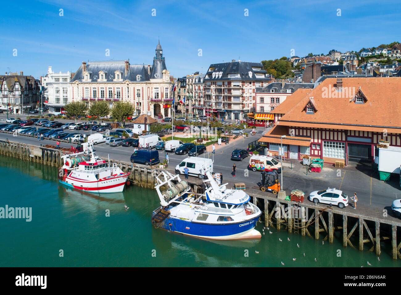 Aerial view of Trouville-sur-mer, Normandy Stock Photo - Alamy