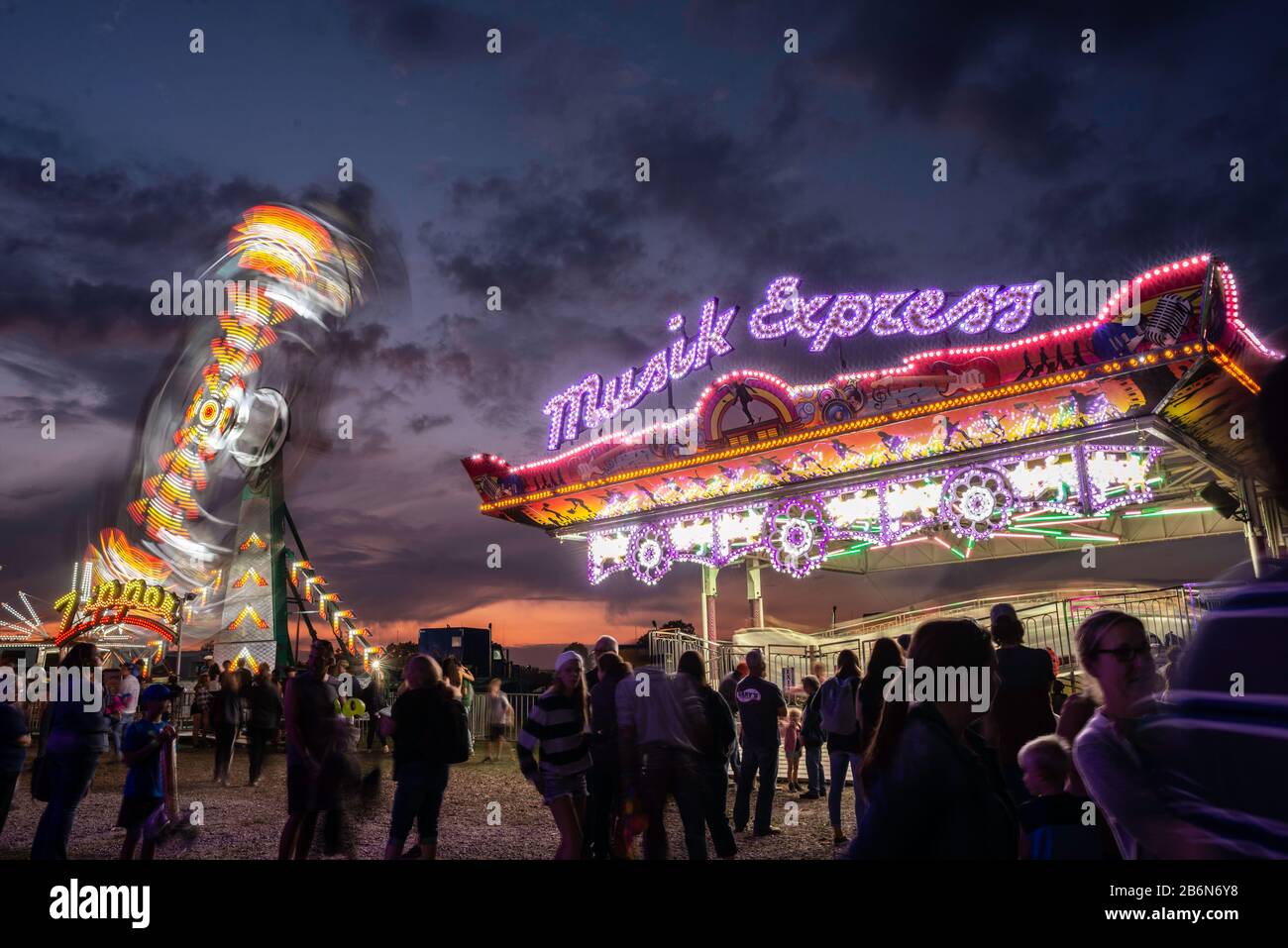 Zipper And Music Express At The Lindsay Central Exhibition Stock Photo ...
