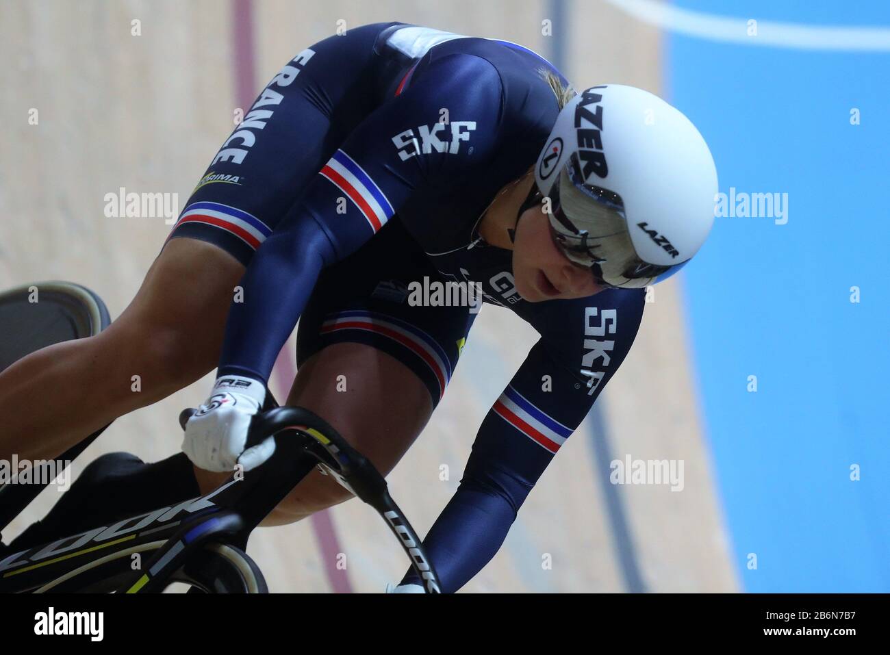 Mathilde Gros of France Women's Keirin - Quarterfinals 2 Heat during ...